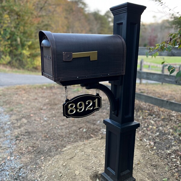 Hanging Old Fashioned Address Sign Engraved House Numbers. Choice of 3 ...