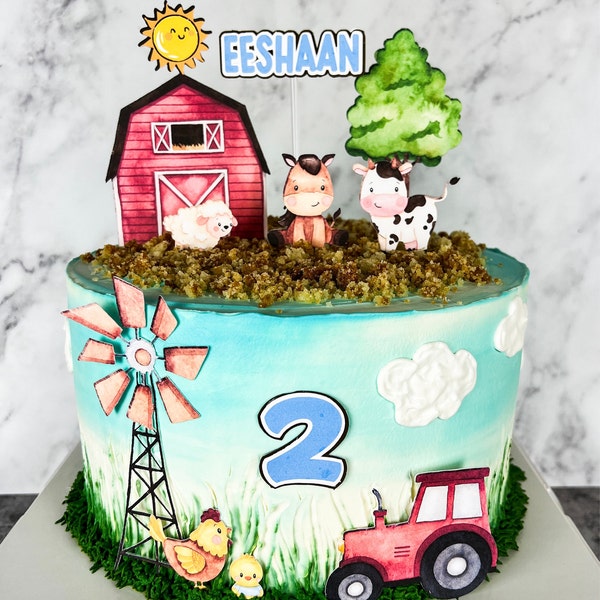 Cute Farm Clipart, Farm Animals Watercolor Digital Clipart, Farm ...
