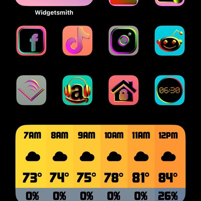 AMETAL Theme App Icon Set Custom Icons for iPhone and Android - Etsy