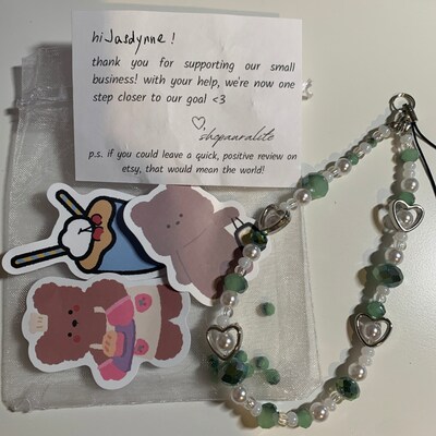 The Green of Hearts Phone Charm Green Phone Charm Phone Accessory Fairy ...