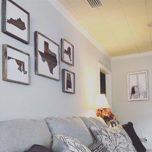 Name Your State. Rustic State Shape. Reclaimed Wood Wall Art. State ...