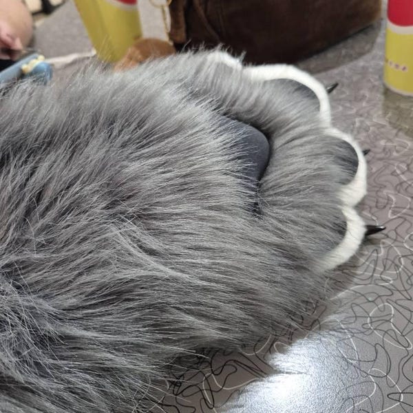 65cm Fursuit Paws: Long Furry Arm Gloves, Animal Cosplay - Etsy