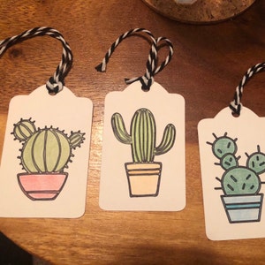 Cactus Gift Tags, Set of 12 Gift Tags, Price Tags, Merchandise Tags - Etsy