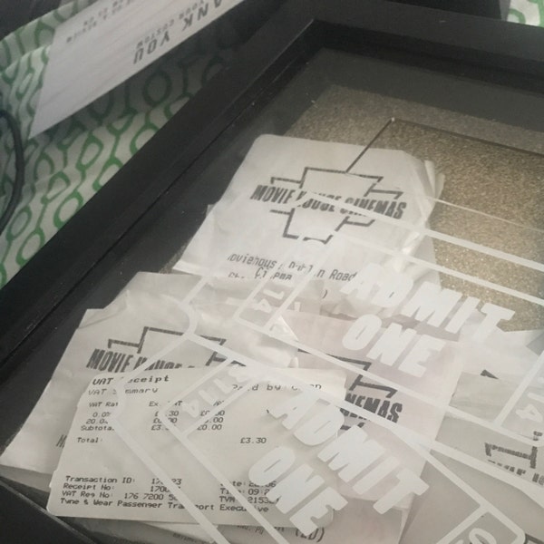 Admit One Frame, Shadow Box Ticket, Ticket Shadow Box, Ticket Stub Box ...