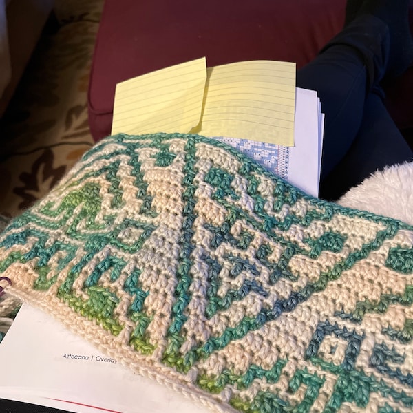 AZTECANA: Overlay Mosaic Crochet Blanket Pattern, Charts & Written ...