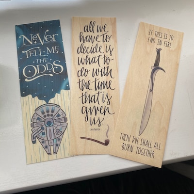 All We Have to Decide / the Wizard's Wisdom / Wood Bookmark / Free US ...