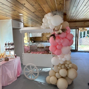 Sweet Cart on Decorative Wheels Candy Cart Adult Sweet Cart Cake Stand ...
