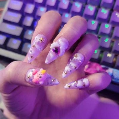 Christmas Cute Sprite Press on Nails - Etsy