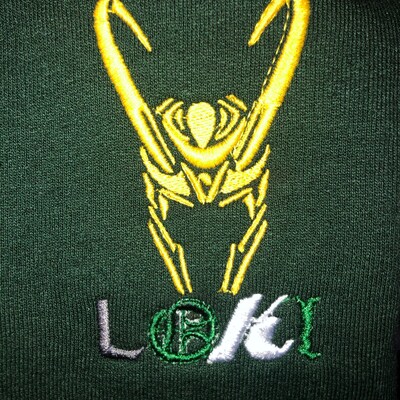 Loki Embroidered Crewneck Sweatshirt Marvel Sweatshirt - Etsy