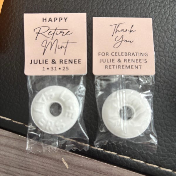 SET OF 60 - Retirement Gifts Retire Mint Life Savers Mints for Women ...