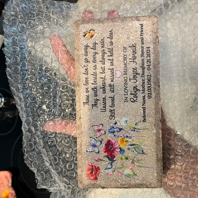6x9 Memorial Stone. Dandelion Music Notes Remembrance Indoor or Outdoor ...