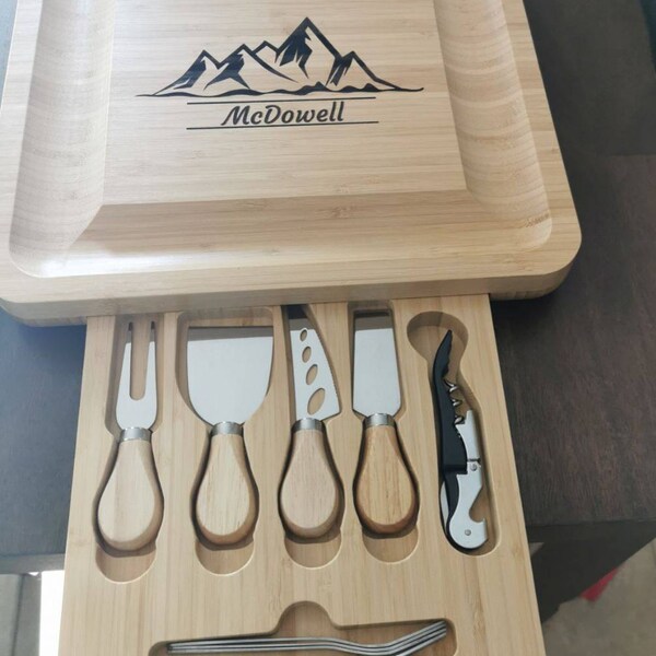 Personalized Cheese Knife Set, Delicatessen Knife Set, Cheese Knife Set ...