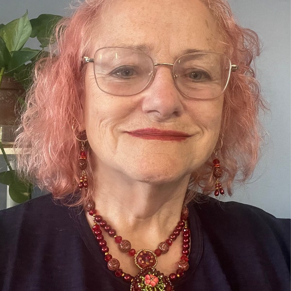 Misty Sky Shibori Necklace Set - Etsy