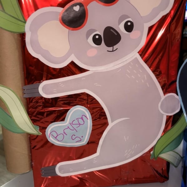 Koala Printable Box Kit | DIY Valentine Box Decor Kit for Valentine's ...