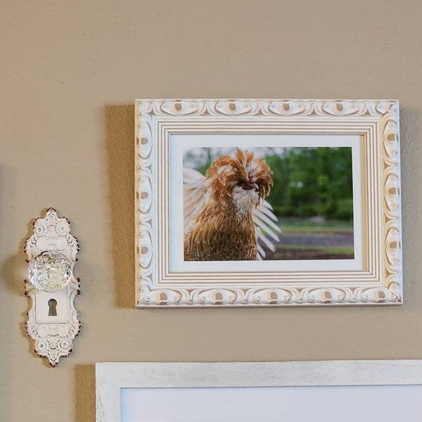 Shabby Chic White Picture Frame- Vintage White Beach Cottage- A5 A4 A3 ...