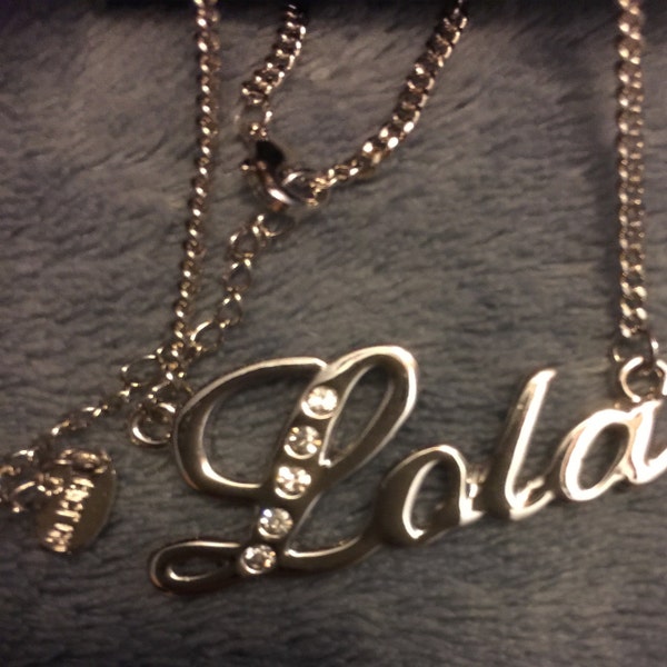 Name Necklace Nadia Gold Plated 18ct Personalised Necklace With ...