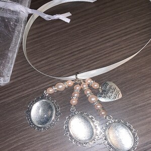 Wedding Bouquet Charm Photo Frame Triple Oval Silver Locket | Etsy