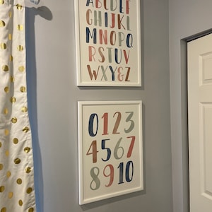 Neutral Alphabet Poster ABC Print Educational Wall Art Kids | Etsy
