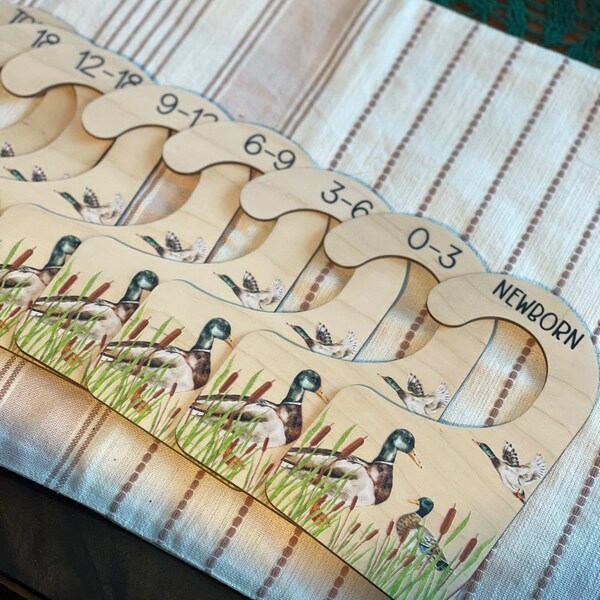Duck Clothing Dividers, Mallard Duck Baby Clothing Divider, Wood ...