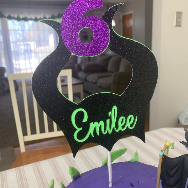 Maleficent Cake Topper - Etsy