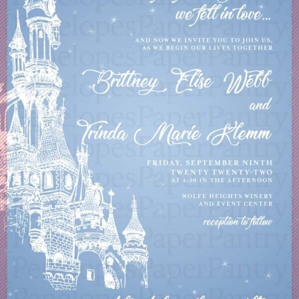 Vellum Invitation Overlay Personalized Translucent Sheer Onion Skin ...