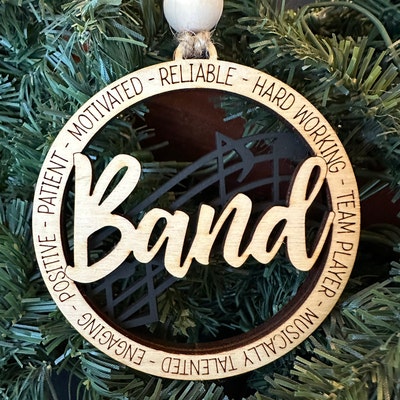 Band Svg, Ornament or Car Charm Svg for High School Band Member, Can Be ...