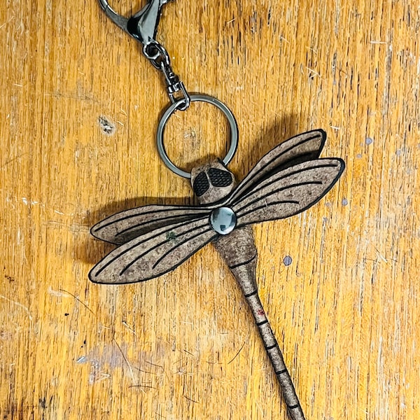Leather Dragonfly Keychain Pattern, Purse Ornament (PDF Pattern) - Etsy