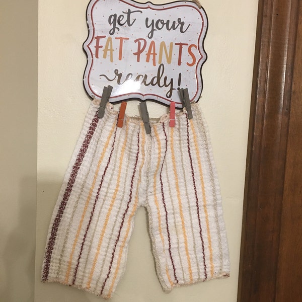 Get Your Fat Pants Ready Orange Black and White Metal Sign Thanksgiving ...