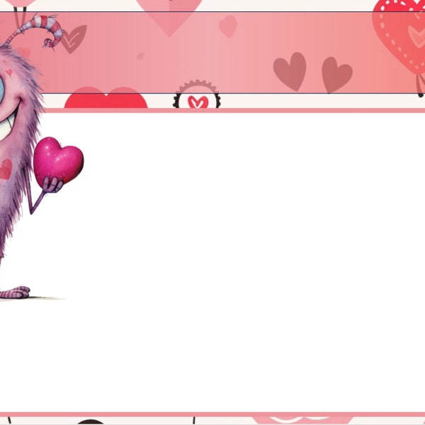 Cute Valentines Love Monsters 12 PNG | Transparent Backgrounds | Card ...