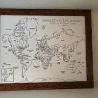 Push Pin World Map, Custom Push Pin Map, Travel Map Tracking, Wall Art ...