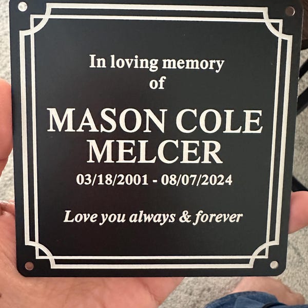 6 X 8 Inch OUTDOOR Grade Aluminum Community Project Marker/sign Made in ...