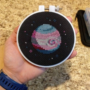 Trans Pride Planet Cross Stitch Pattern PDF Instant Download - Etsy