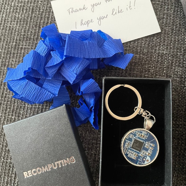 Circuit Board Keychain, Recycled Gift for Computer Nerd, Cool Geeky ...