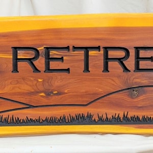 Cedar Sign 3ft Wide Wood Sign Rustic Cedar Slab Sign Custom Sign ...