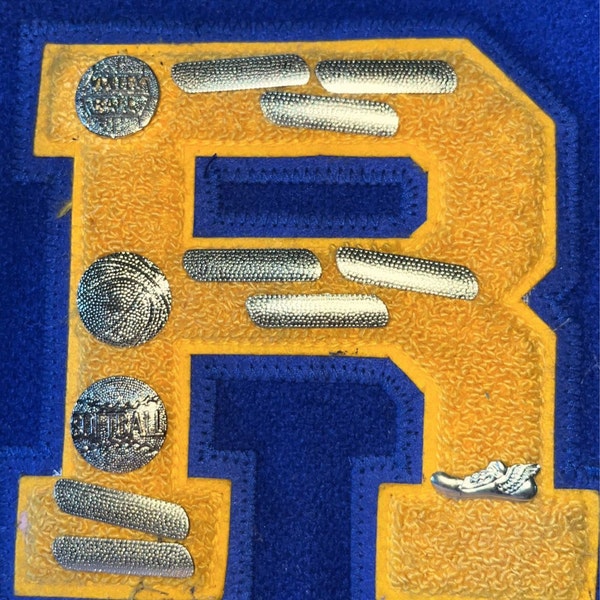 Vintage Varsity Sport Pin - Gold Metal - Letterman Pin - Highschool ...