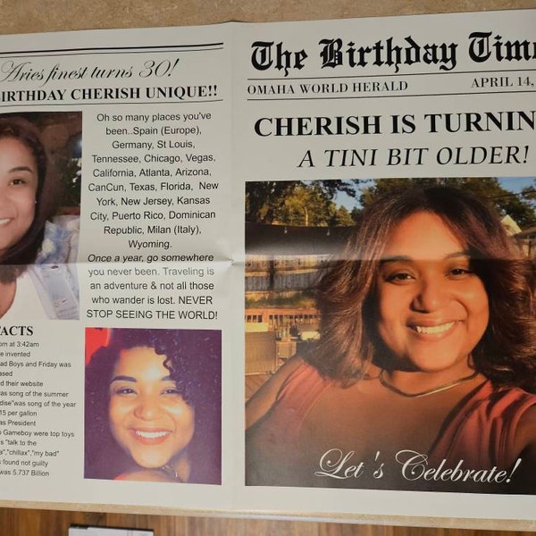 Custom Printed and Shipped Newspaper/besties Photoshoot Newspaper/the ...