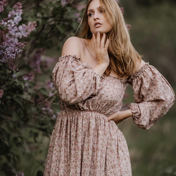 Florence Women's Boho Dress | Floral Vintage Dress for the Maternity ...