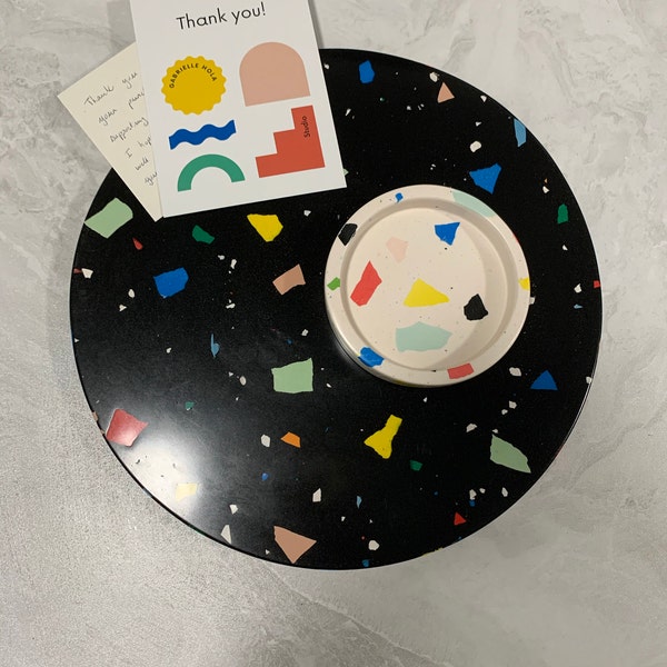 CUSTOMISABLE TABLE TOP Terrazzo Table Top Oval Coffee Table Side Table ...