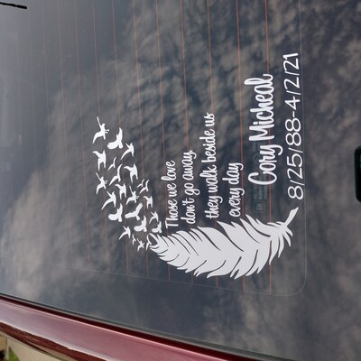 In Memory Car Decal, Memorial Car Decal, in Loving Memory Car Decal ...