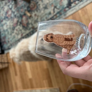 Custom Dog Glass Cup Using Name & Photo, Personalized Dog Ice Coffee ...