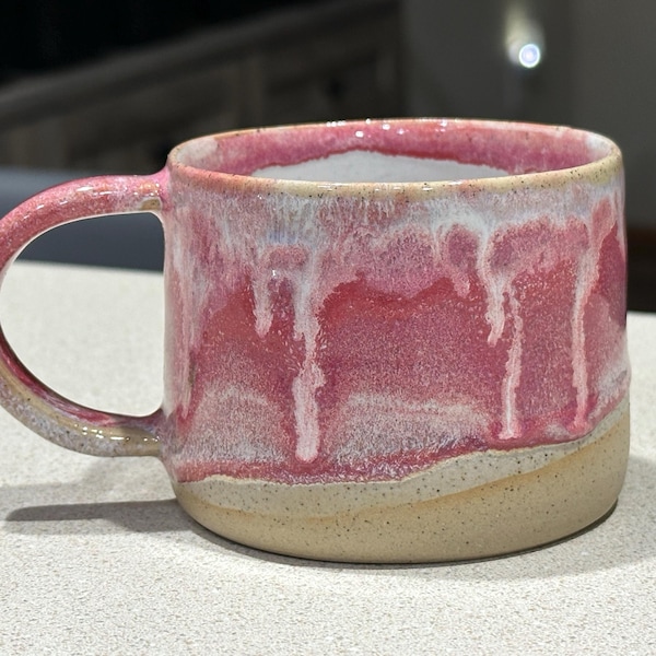 Pink Hue Swirl Handmade Ceramic Mug (wheel Thrown)| Pink Handmade Mug ...