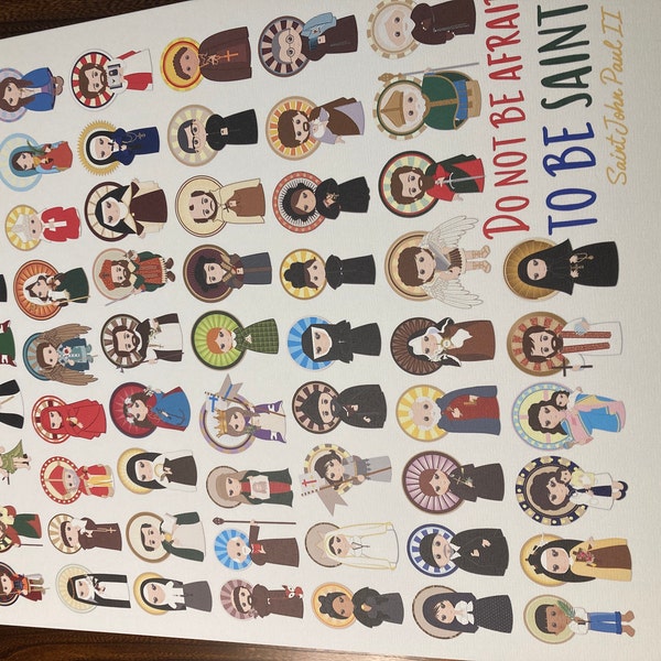 Do No Be Afraid to Be Saints Catholic Poster Print. Catholic Wall Art ...