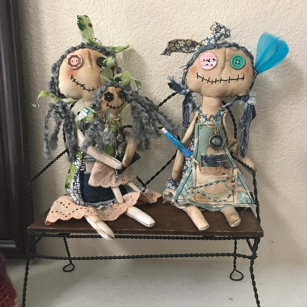 Junky Grungy Grammy Doll PDF Sewing Pattern, 12 Grungy Doll DIY Dolls ...