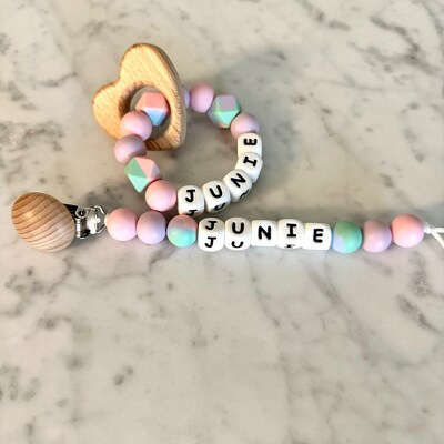 BABY TOY RING Custom Silicone Ring With Name Baby Shower - Etsy