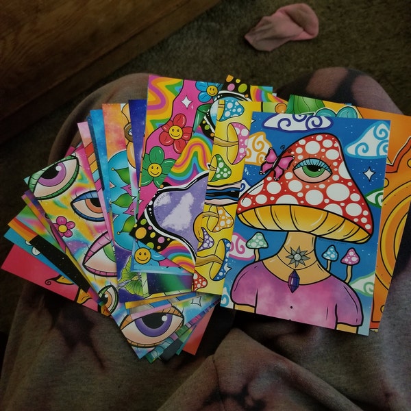 Mini Trippy Prints | Print Collection 4 - Etsy