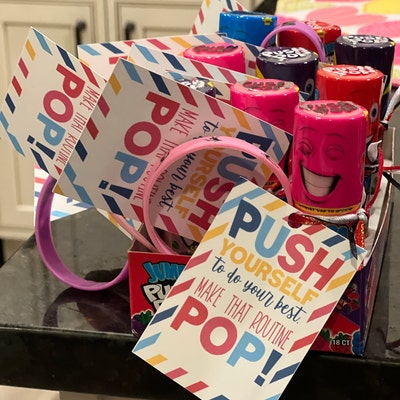 Push Yourself Make That Routine Pop Printable Gift Tags, Cheer Good ...