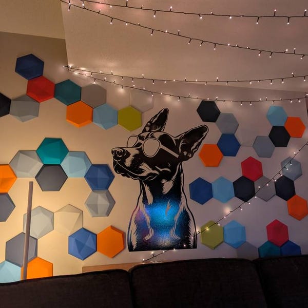 DECORATIVE AESTHETIC Sound Diffuser Wall Soundproofing Hexagon ...