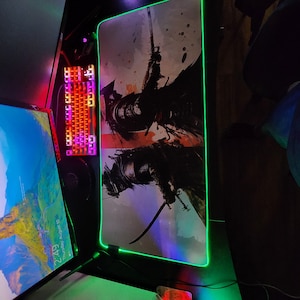 Tech LED Gaming Mouse Pad, Gaming Desk Mat RGB LED, Xxl Mousepad ...