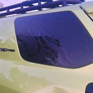 Fits 2010-2024 Toyota 4RUNNER Rear Side Windows Topographic Map Decal ...