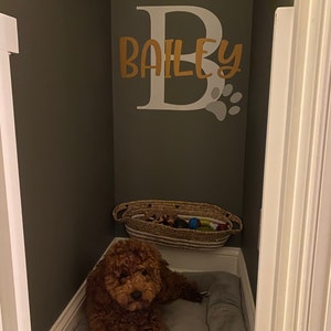 Dog Name Wall Decal, Dog Wall Decal, Dog Name Sticker, Custom Dog Decal ...